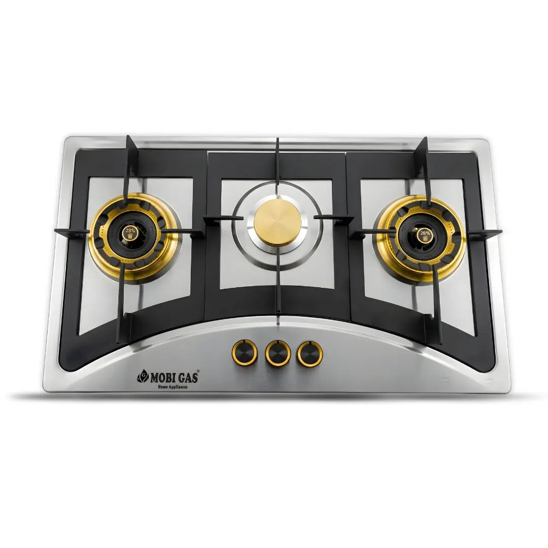 MGI-535 3-Burner Built-In Gas Hob | All Brass Burners | 5.5KW | 75% Ga ...