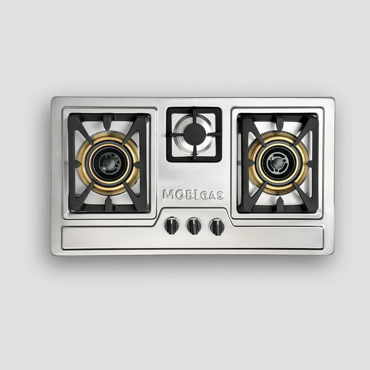 Mobi Gas MM-291 3 Burner Built-In Hob – Stainless Steel with Imported ...